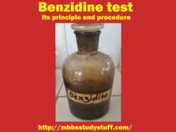 Benzidine test - Its principle, reagents and procedure - Medical Study Zone