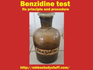 Benzidine test - Its principle, reagents and procedure - Medical Study Zone