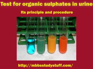 Test for organic sulphates in urine - Its principle and procedure ...
