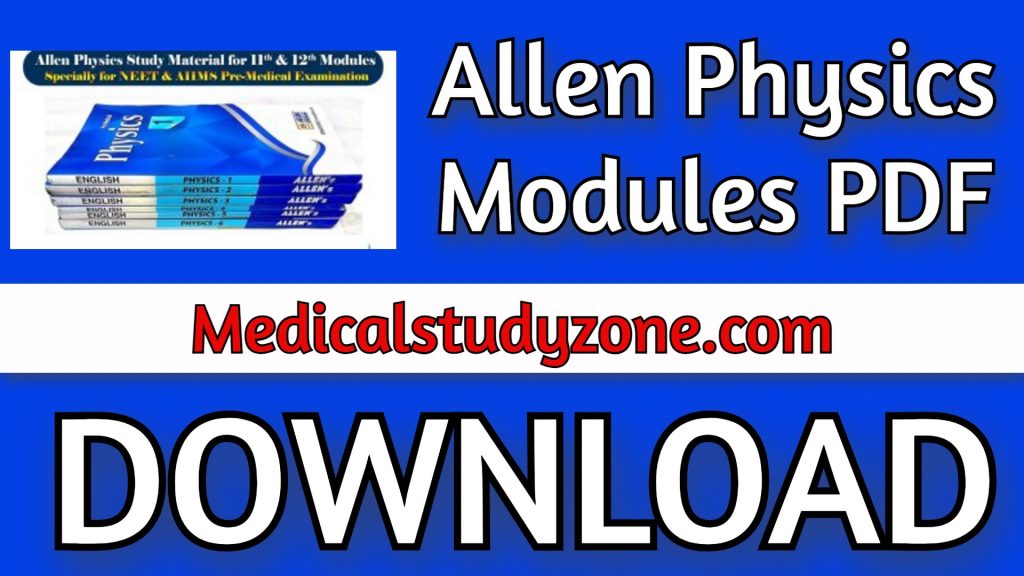 Allen Physics Modules PDF 2023 Free Download - Medical Study Zone
