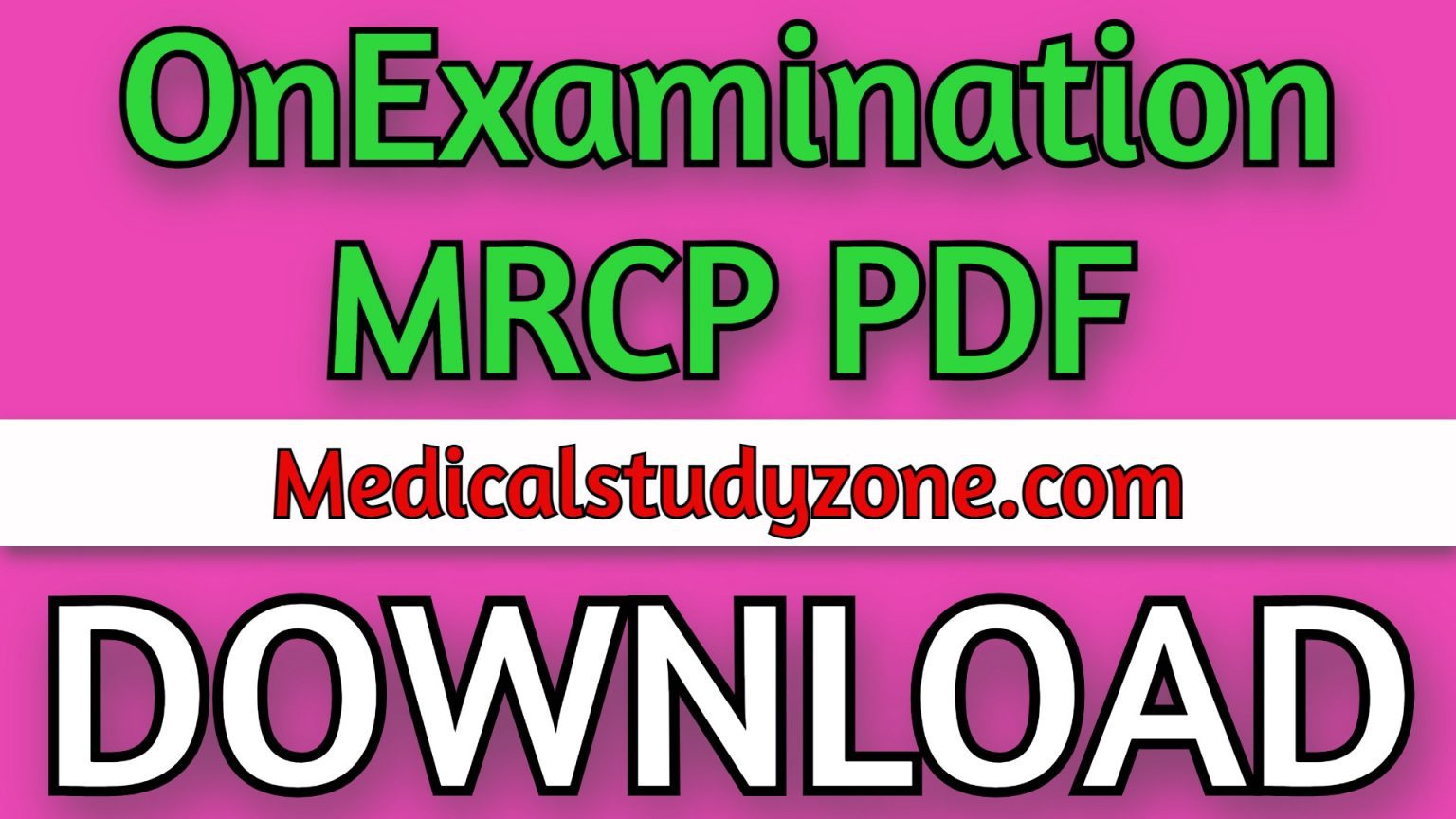 OnExamination MRCP Part 1 PDF 2021 Free Download - Medical Study Zone