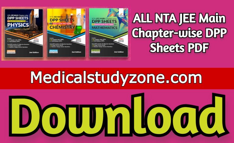 ALL NTA JEE Main Chapter-wise DPP Sheets PDF 2021 Free Download - Medical Study Zone