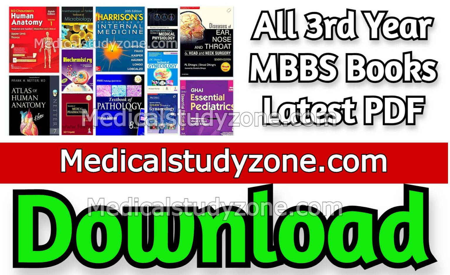All 2nd Year MBBS Books Latest 2024 PDF Free Download - Medical Study Zone