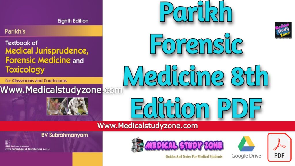 Parikh Forensic Medicine 8th Edition PDF Free Download - Medical Study Zone
