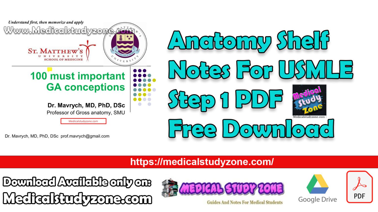 Anatomy Shelf Notes For USMLE Step 1 PDF Free Download - Medical Study Zone