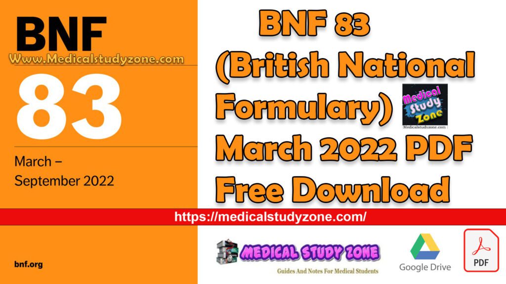 BNF 83 (British National Formulary) March 2022 PDF Free Download - Medical Study Zone
