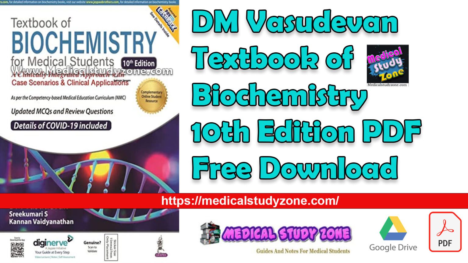 DM Vasudevan Textbook of Biochemistry 10th Edition PDF Free Download ...