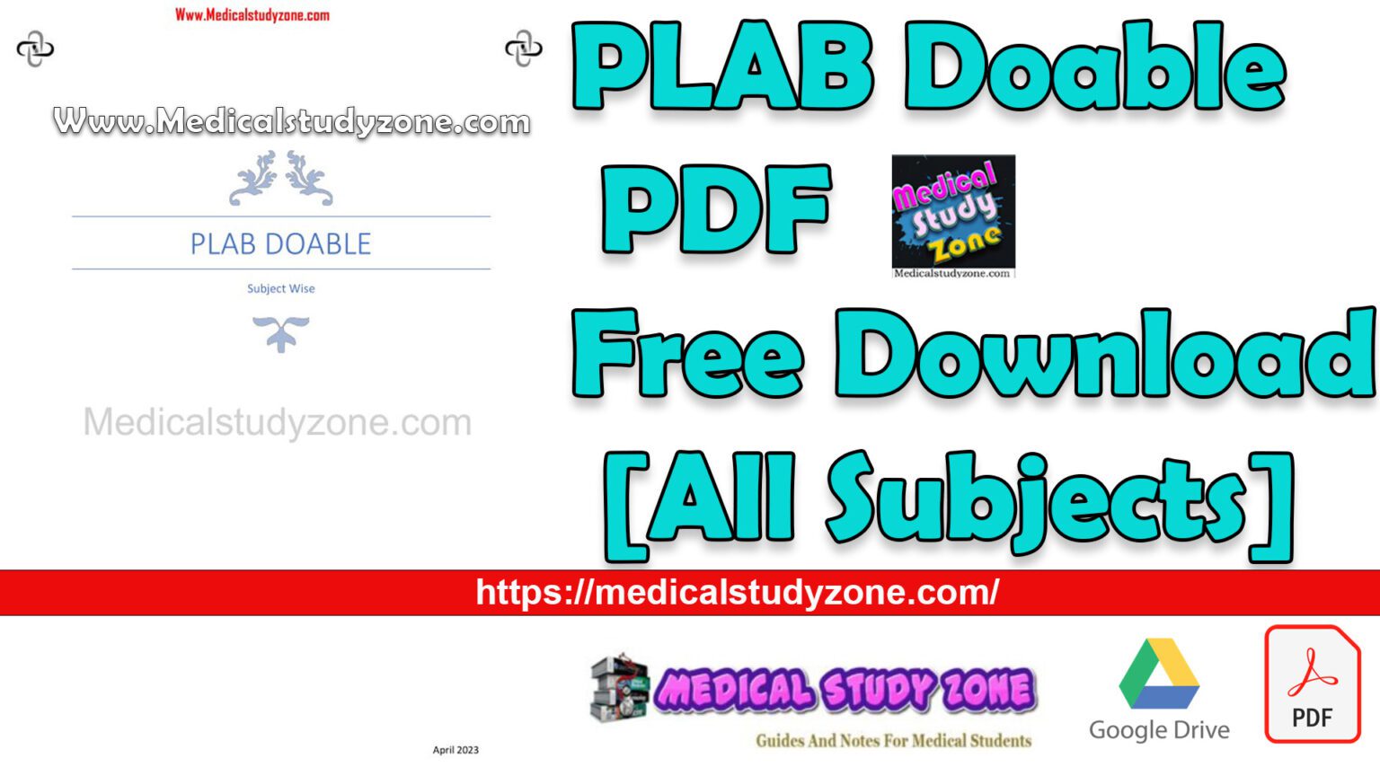 PLAB Doable 2025 PDF Free Download [All Subjects] - Medical Study Zone