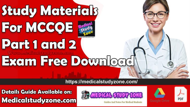 Study Materials For MCCQE Part 1 and 2 Exam Free Download - Medical ...
