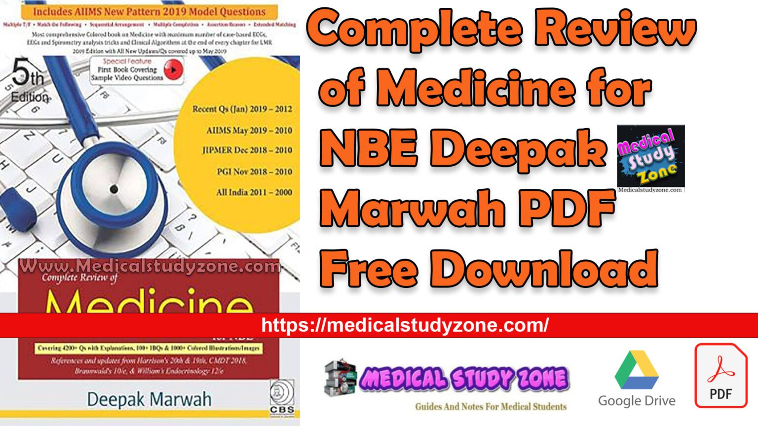 Complete Review of Medicine for NBE Deepak Marwah PDF Free Download - Medical Study Zone