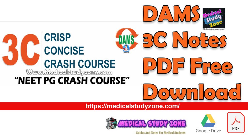 DAMS 3C Notes PDF Free Download - Medical Study Zone