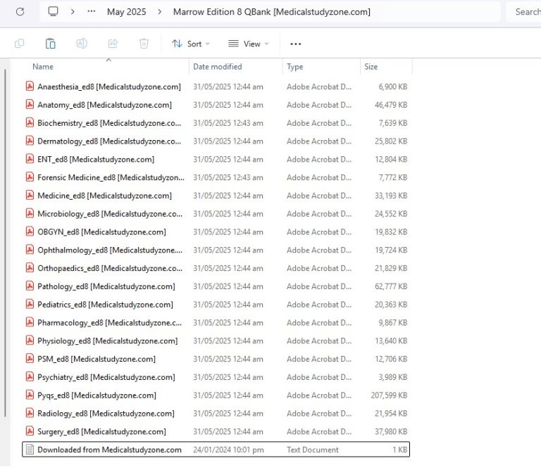 Marrow Edition 8 QBanks All 19 Subjects + PYQs PDF Free Download (Size 622 MB) - Medical Study Zone